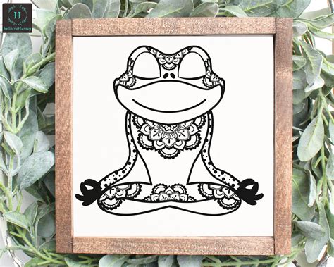 Frog Svg Yoga Mandala Frog Svg For Cricut Silhouette Cut File Etsy