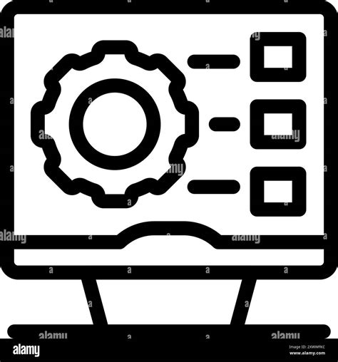 Computer Screen Displaying A Gear Icon Symbolizing The Ongoing