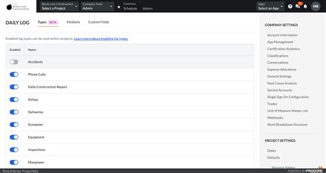 More Control In Daily Logs Easily Disable Unused Log Types