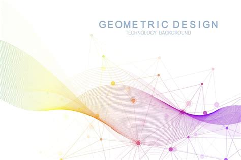 Premium Vector Abstract Molecular Network Pattern With Dynamic Lines And Points Sound Flow