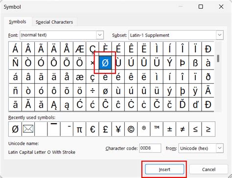 How To Insert Diameter Symbol In Excel