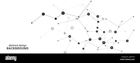 Vector Connect Lines And Dots Molecule Geometric Graphic Communication Banner Template For