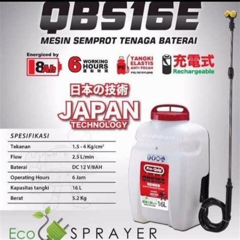 Jual Alat Semprot Pertanian Mesin Semprot Baterai Proquip Qbs16e Sprayer Shopee Indonesia