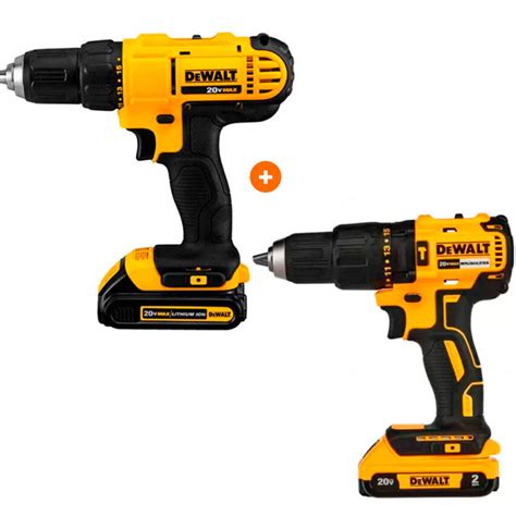 Combo Taladro Atornillador Inalámbrico 12 20v Litio Dcd771c2 B2 Taladro Percutor De 12
