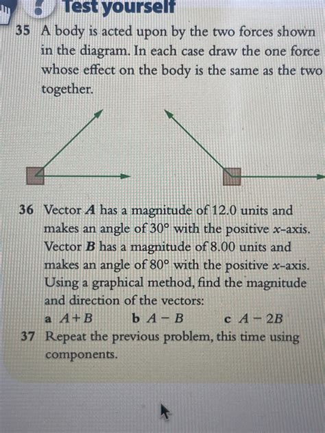 can someone explain to me how to do this vector question 36 b and c ib physics hl r ibo