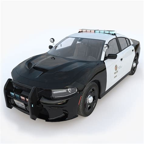 3d Model Police Car Dodge Charger Srt Hellcat Lapd Vr Ar Low Poly Cgtrader