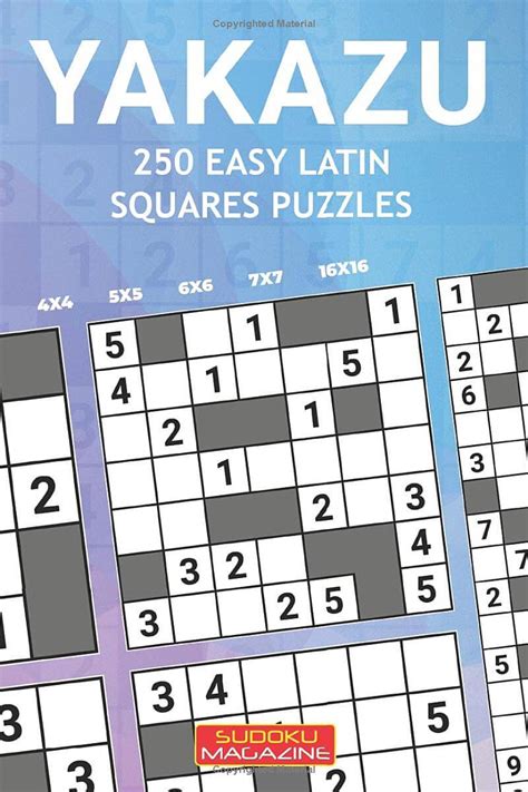 Yakazu 250 Easy Latin Squares Puzzles Sudoku Magazine