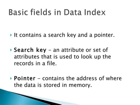indexing data structure