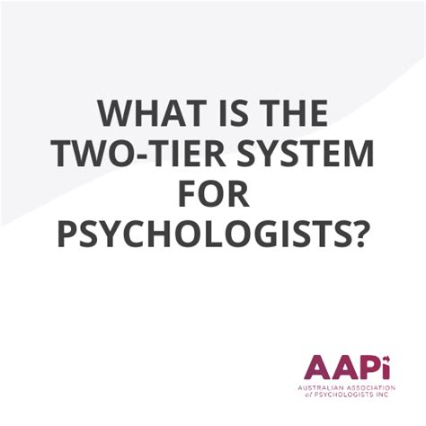 What Is The Two Tier System For Psychologists
