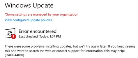 Wsus Clients Giving 0x80244010 Error Software And Applications Spiceworks Community