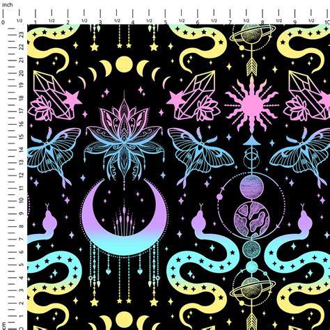 Pastel Celestial Fabric For Pyjamas Crafts Blankets And More Custom