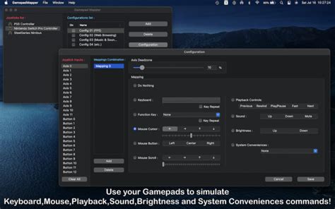 Gamepad Mapper MacOS App How To Use DEHIXLAB