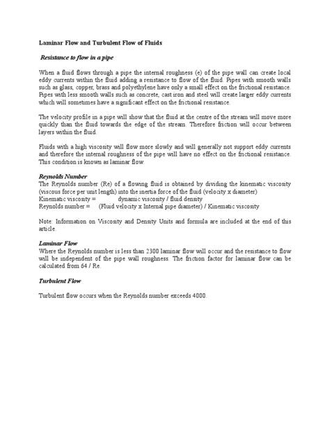 Pipeline Calculation Formulae Pdf Viscosity Reynolds Number