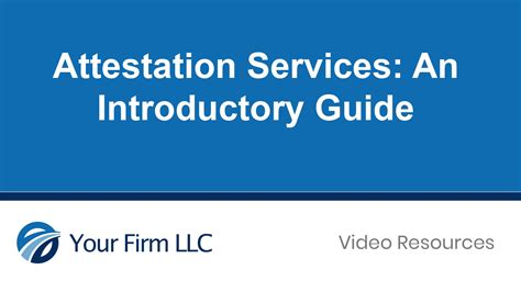 Attestation Services An Introductory Guide Marketing By Numbers