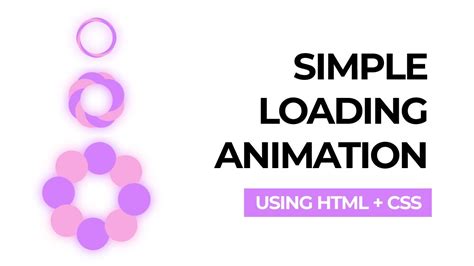 Simple Loading Animation Only Html Css Youtube