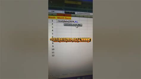 Excel Trick Convert Month Number Into Month Name In Excel Excel