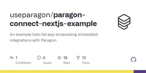 Github Useparagonparagon Connect Nextjs Example An Example Todo List App Showcasing Embedded