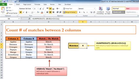 count matches between columns my excel templates