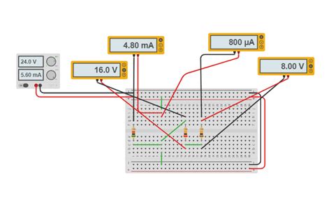 Circuit Design Partitore Di Corrente Tinkercad
