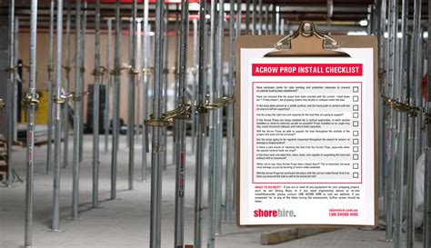 Download Our Acrow Prop Install Checklist Shore Hire