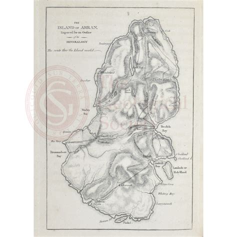 Island Of Arran Engraved For An Outline Of Its Mineralogy 1800 Geological Society Picture Library