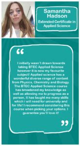 BTEC Level Extended Certificate In Applied Science Bilborough College