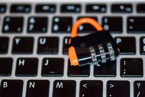 Combination Lock On A Computer Keyboard As A Symbol Of Internet