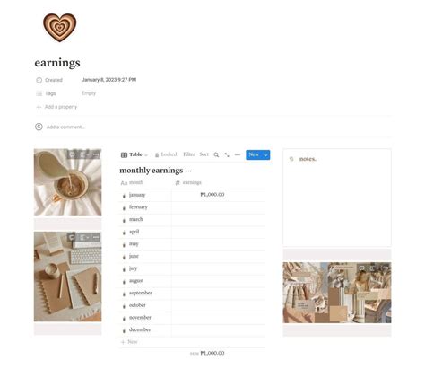 Nude N Brown Notion Template Templates Notions Messages