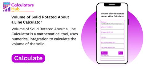 Volume Of Solid Rotated About A Line Calculator Online Calculatorshub