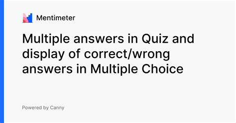 Multiple Answers In Quiz And Display Of Correctwrong Answers In