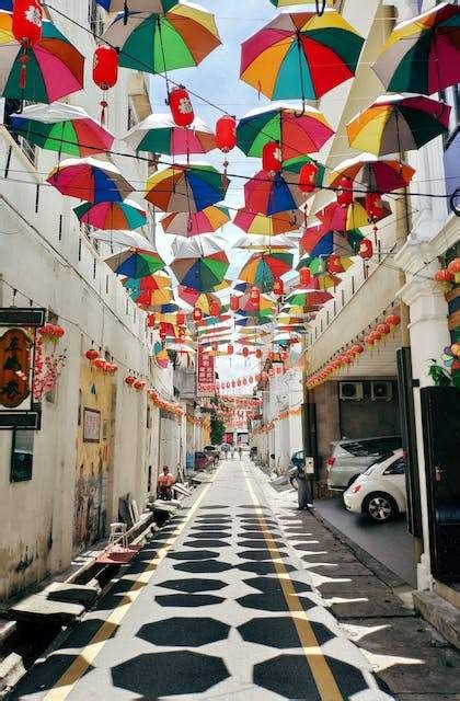 9 Extremely Colorful Umbrella Streets In The World View Traveling