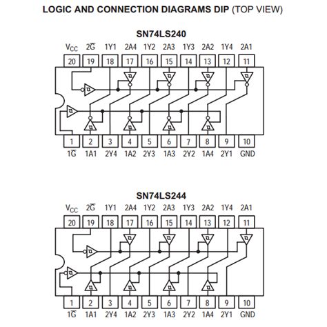 74ls244 Ic Octal Bufferline Driver With Tri State Output Ic 74244 Ic Roboticsdna