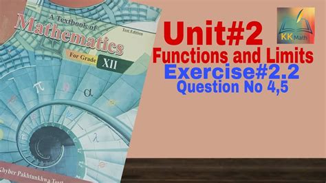 Kpk Board 12 Class Math Unit 2 Functions And Limits Exercise 22 Question No 45 Kk Maths Kpk