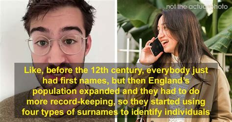 Etymologist Goes Viral By Explaining The Creation Of Last Names