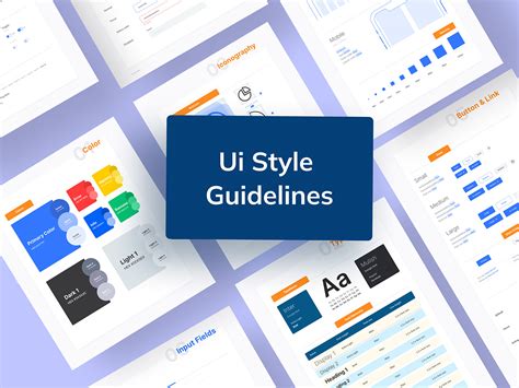 UI Style Guide Web UI Style Guideline On Behance