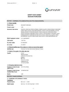 SAFETY DATA SHEET SODIUM HYDROXIDE - Bunzl CHS / safety-data-sheet ...