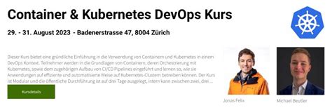 Jonas Felix On Linkedin Container And Kubernetes Kurs 29 Bis 31 August