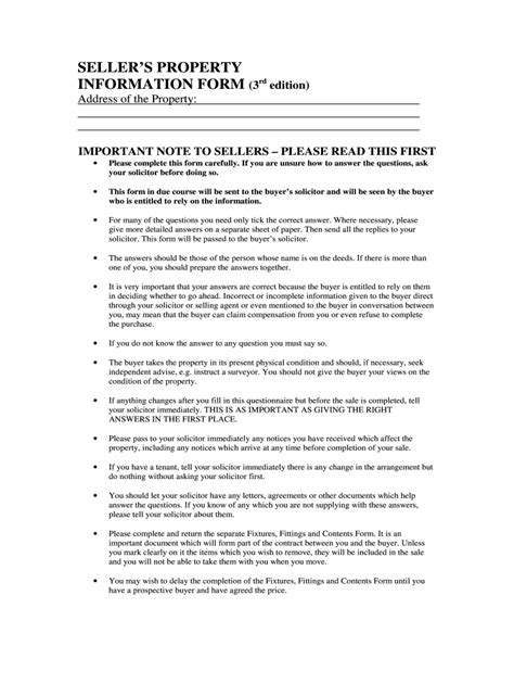 Property Information Form Fill Out Sign Online DocHub
