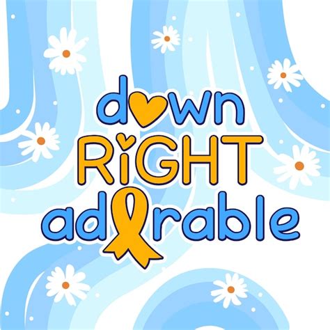 Zitat Down Syndrom Premium Vektor