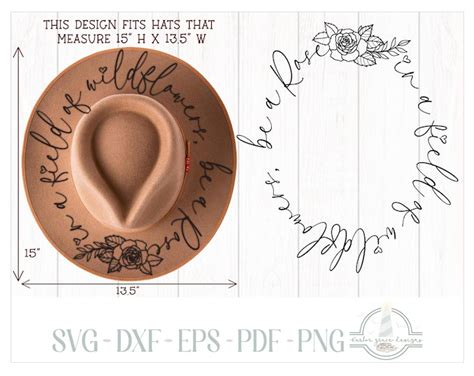 Ready To Print Fits 15x13 5 Hats Be A Rose Quote Hat Burning