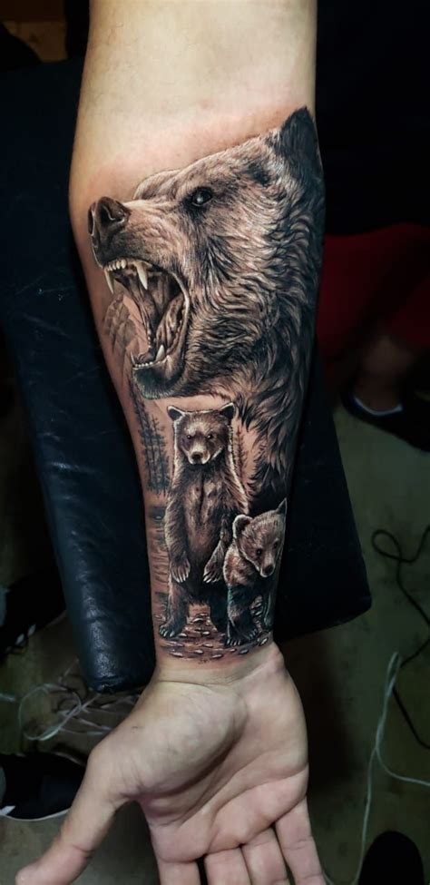 Grizzly Bear Tattoo Sleeve