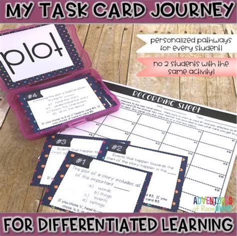 plot task cards differentiated task cards differentiation