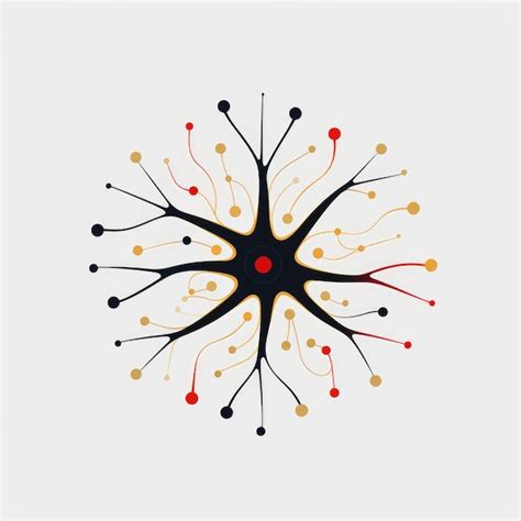 Premium Ai Image Minimalist Neural Network Iconic Illustration With