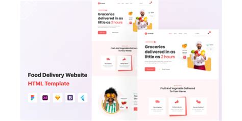 Food Delivery Website HTML Template Community Figma