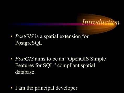 Building A Spatial Database In Postgresql Ppt Download