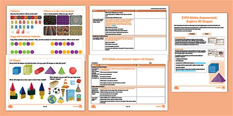 Eyfs Maths Assessment Explore 3d Shapes White Rose Maths