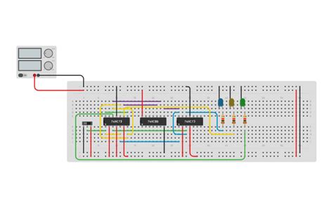 Circuit Design 0 1 3 4 5 7 0 Synchronous Counter Tinkercad