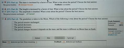 Solved 25 Part A The Mass Is Increased By A Factor Of