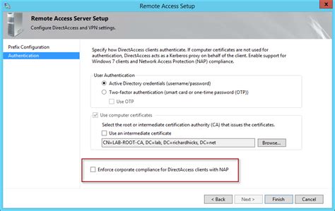 DirectAccess Windows And Network Access Protection NAP Richard M Hicks Consulting Inc