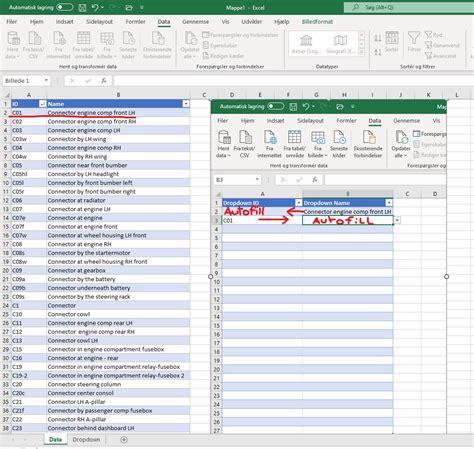 Make Dropdown Autofill Dropdown Two Way R Excel